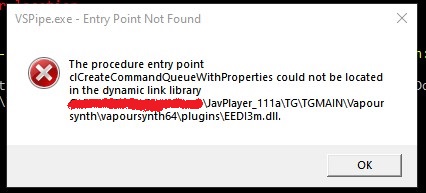 Vspipe Entry point not found · Issue #74 · km2ii/JVP_TG-PLUS · GitHub