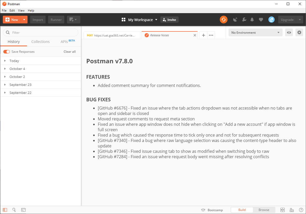 Client Not Showing All Synced History · Issue 7441 · Postmanlabs Postman App Support · Github