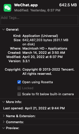 M1不能安装的看过来，这里有解决方案！！！！！！！！！！！！！ · Issue #480 · sunnyyoung/WeChatTweak-macOS · GitHub
