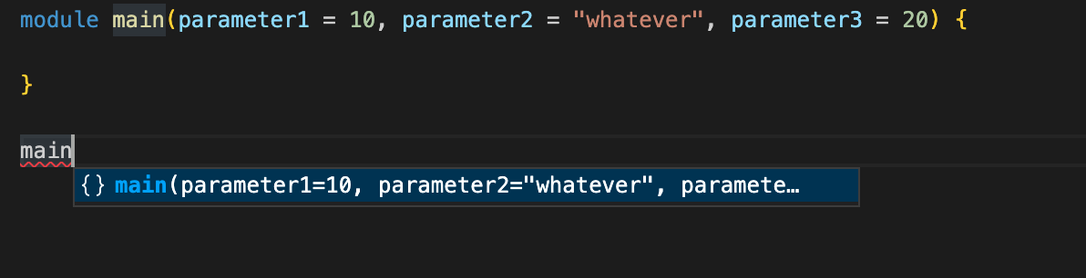 Module Completion With Default Parameter Values · Issue 4 · Leathongopenscad Support Vscode 