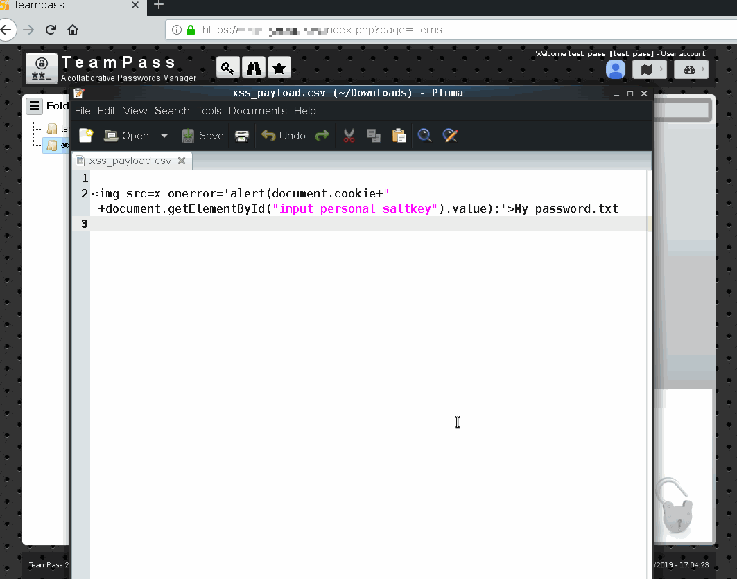Stored XSS · Issue #2638 · nilsteampassnet/TeamPass · GitHub