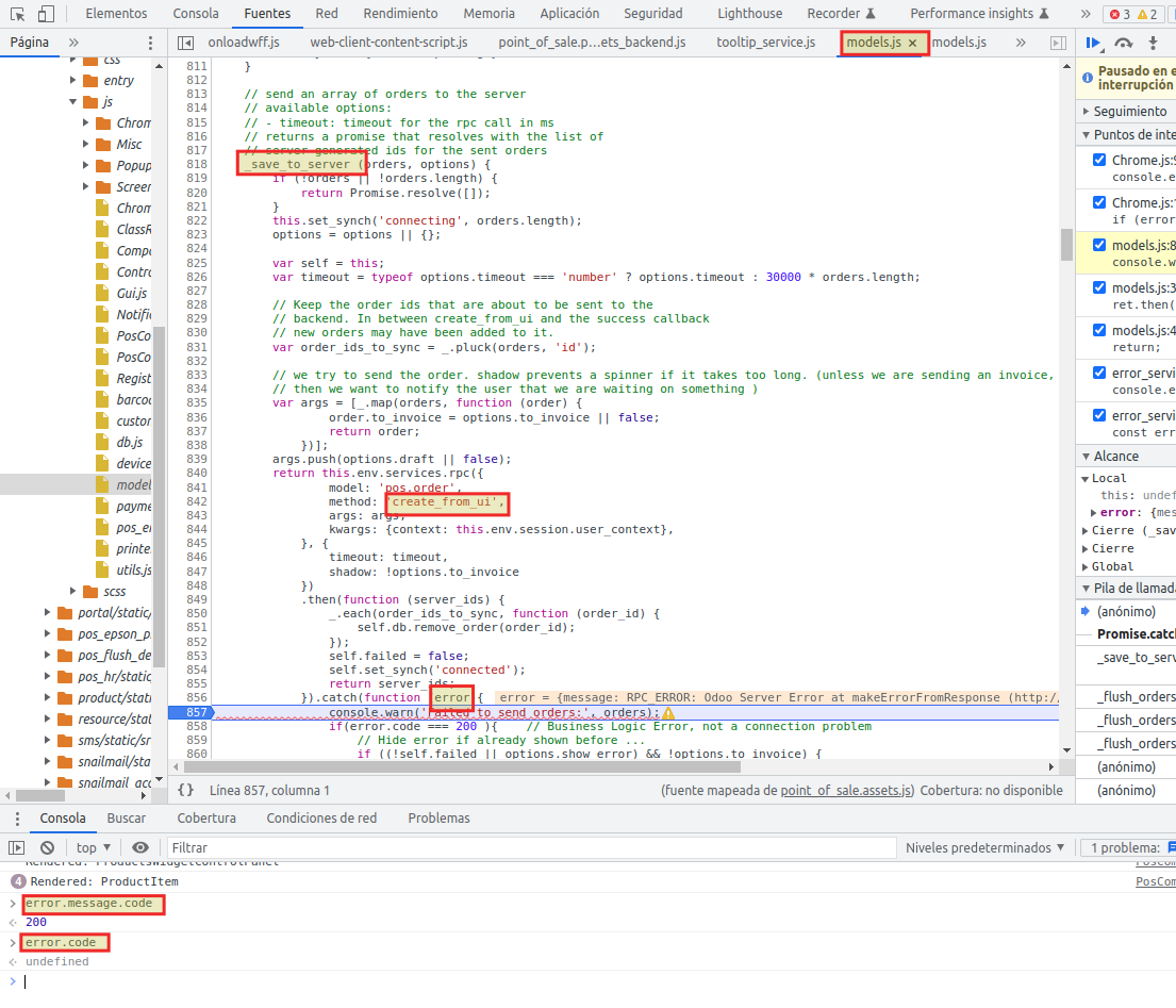[16][BUG] Point of sale _save_to_server undefined var error · Issue ...