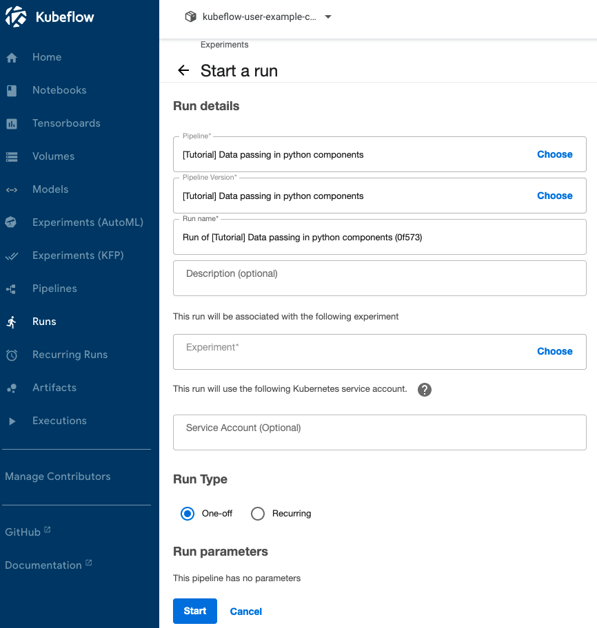 Kubeflow Pipeline Execution Causes Invalid Input Error Job Has No Experiment · Issue 502