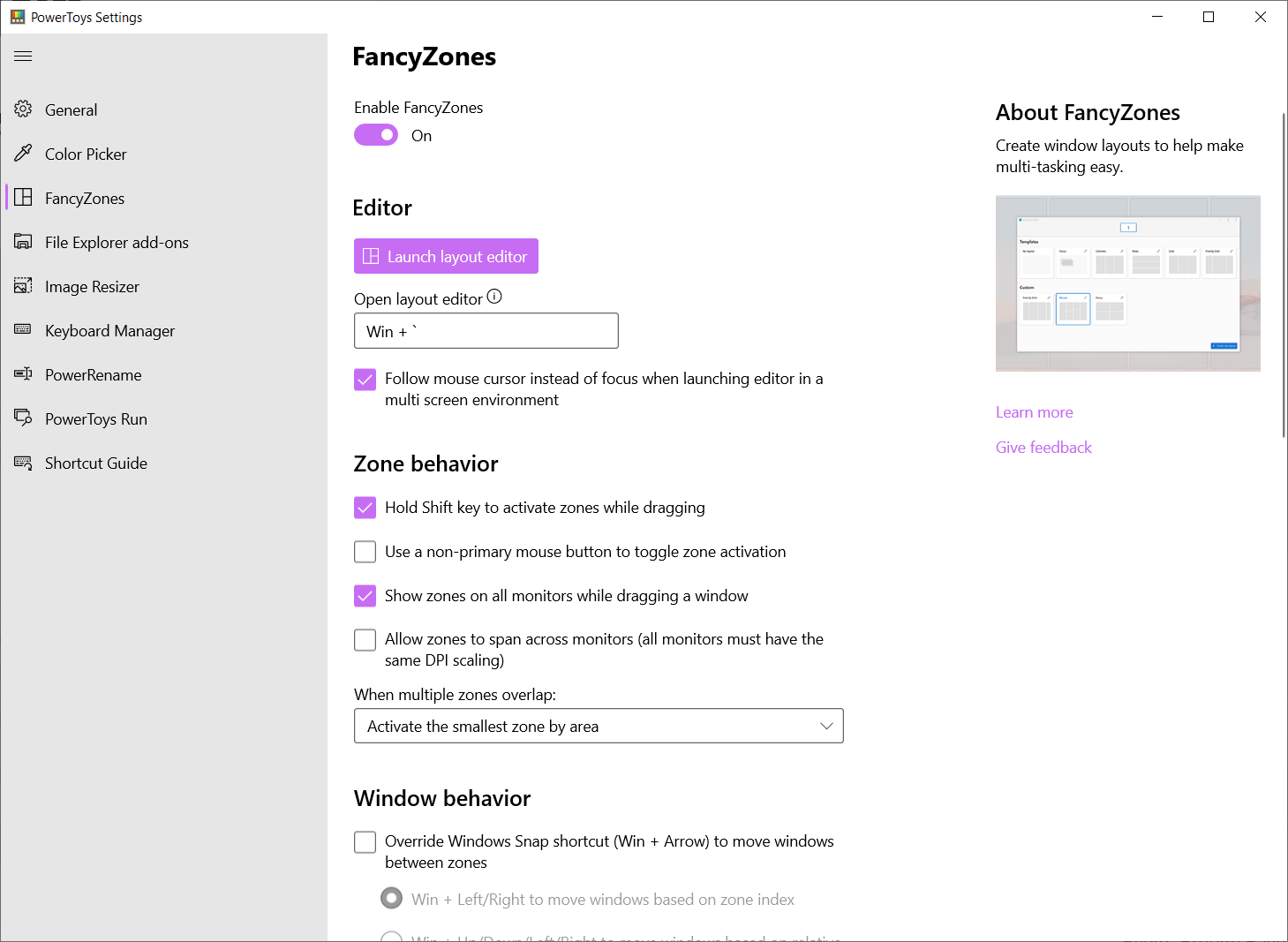 [docs] FancyZones: Quick Layout Switch: Shortcut Key Not Clear or Documented · Issue #10810 ...