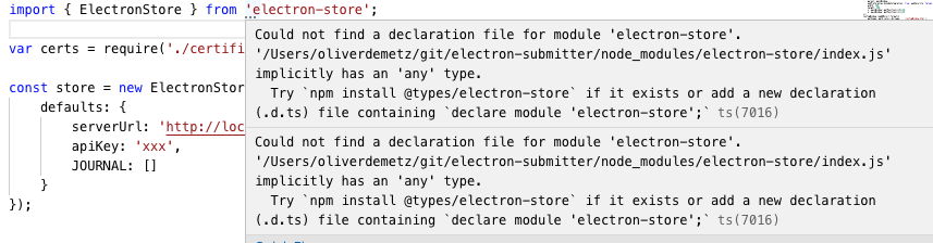 index.d.ts missing · Issue #71 · sindresorhus/electron-store · GitHub