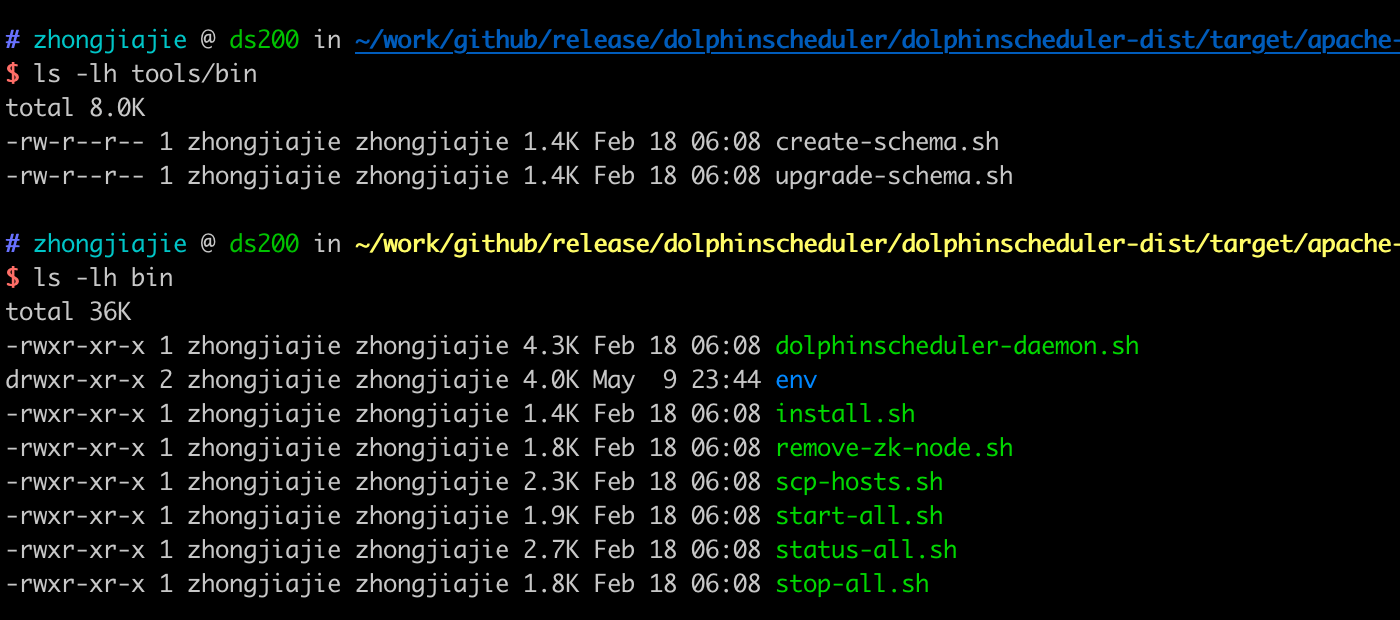 [Feature][script] Bash in tools/bin is not executable · Issue #9960 · apache/dolphinscheduler ...