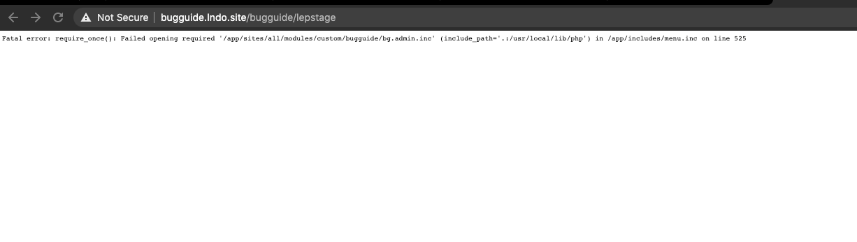 White screen error on /bugguide/lepstage · Issue #147 · bugguide/bugguide · GitHub