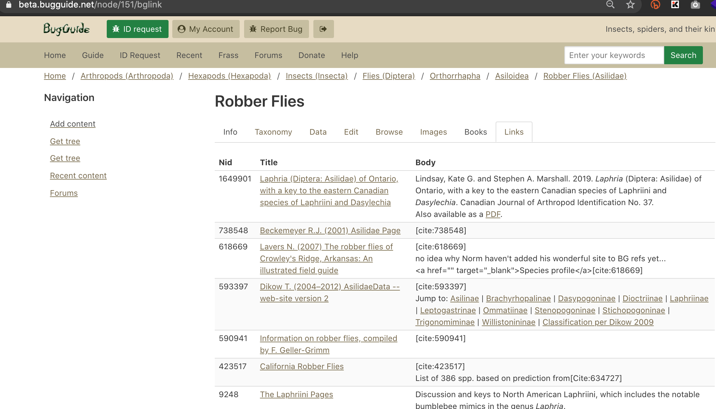Links tab missing · Issue #23 · bugguide/bugguide · GitHub