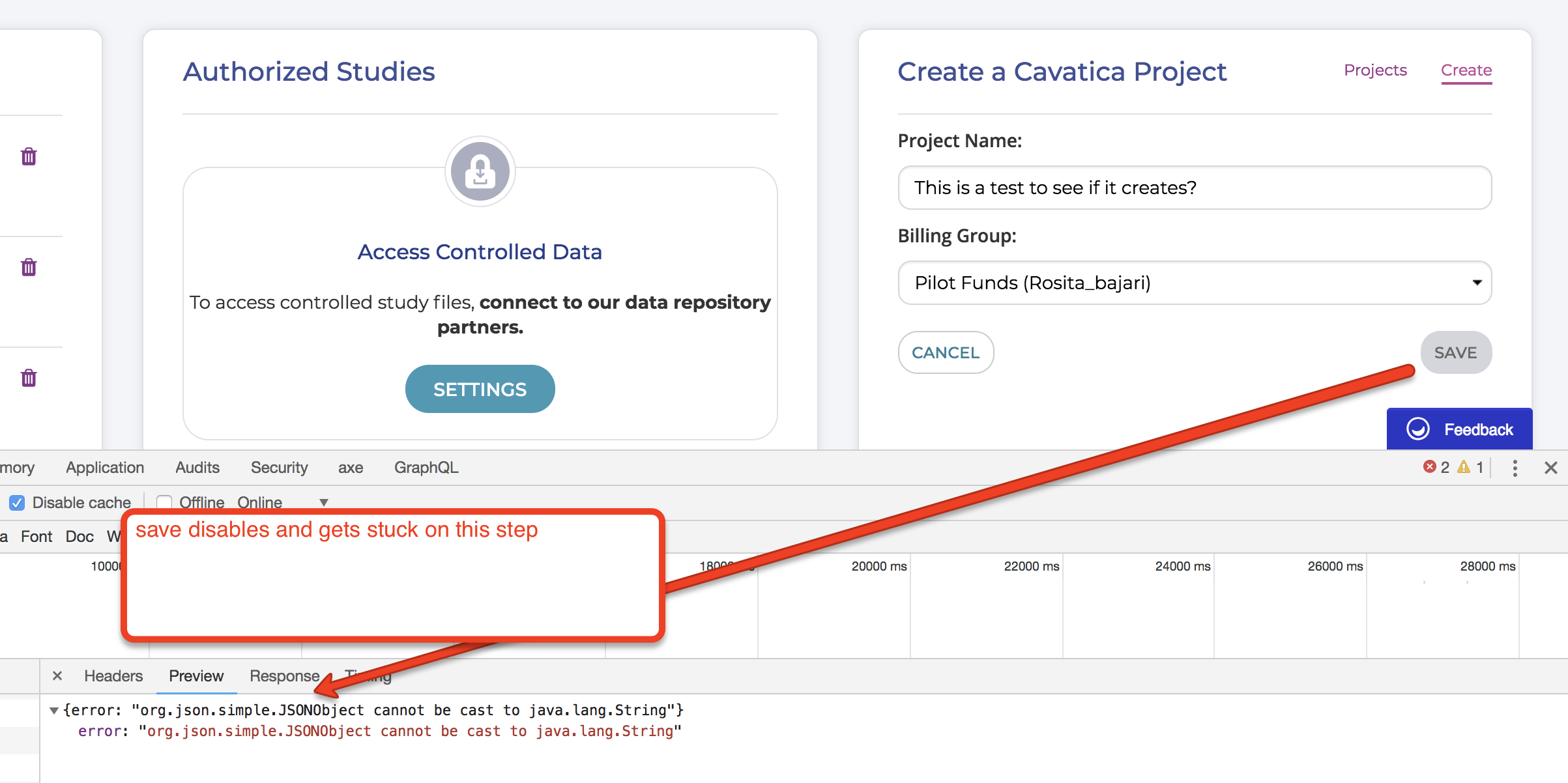 Cannot create Cavatica Project OR Push files · Issue #1504 · kids-first ...