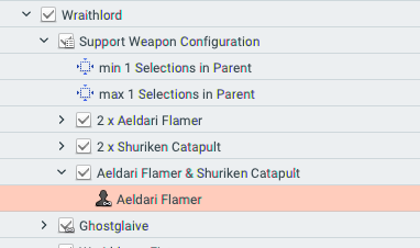 Wraithlord support weapons is missing shuriken catapult from 'Flamer and Shuriken Catapult ...