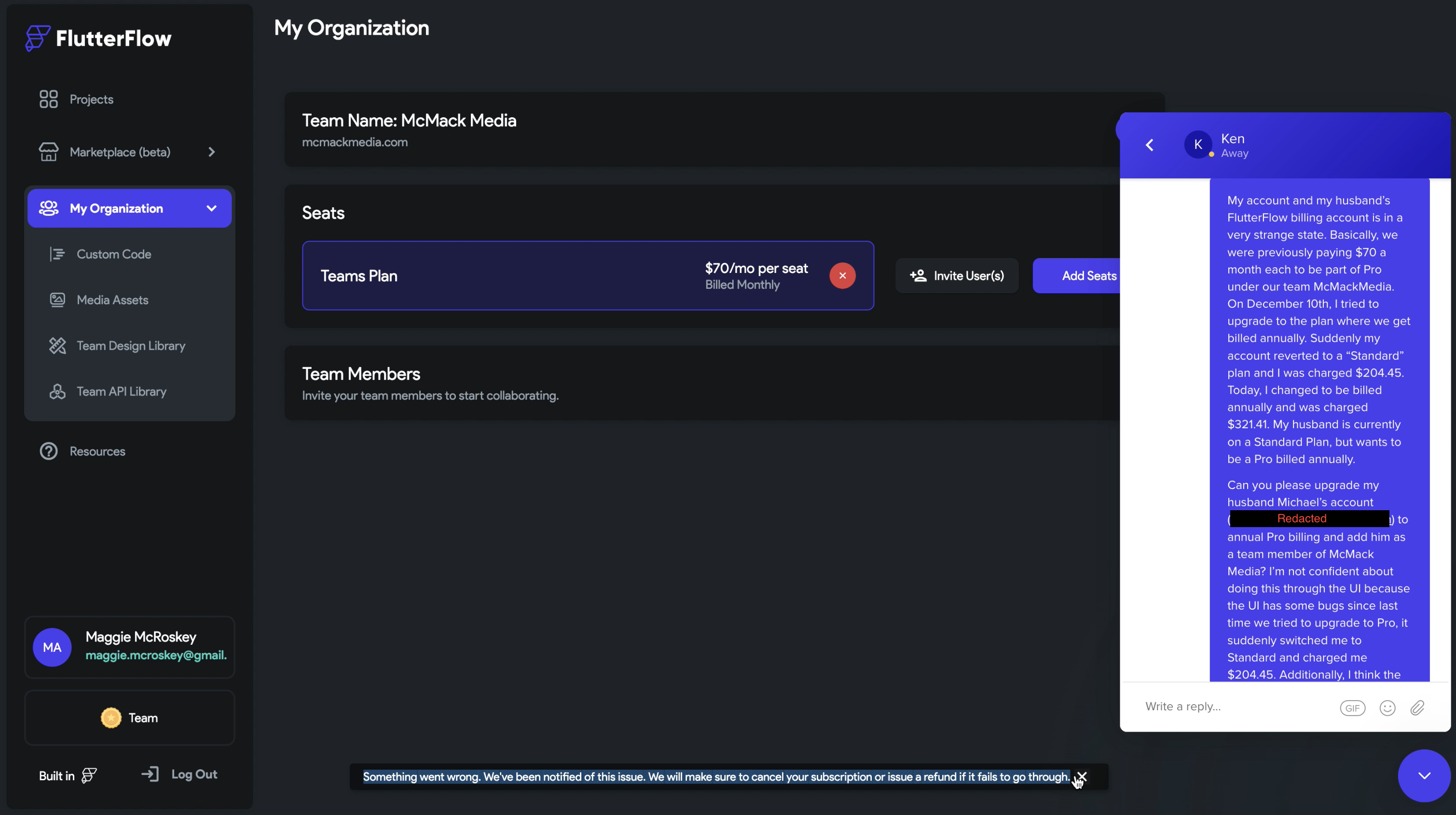 Bug with Monthly vs. Annual Billing · Issue #363 · FlutterFlow/flutterflow-issues · GitHub