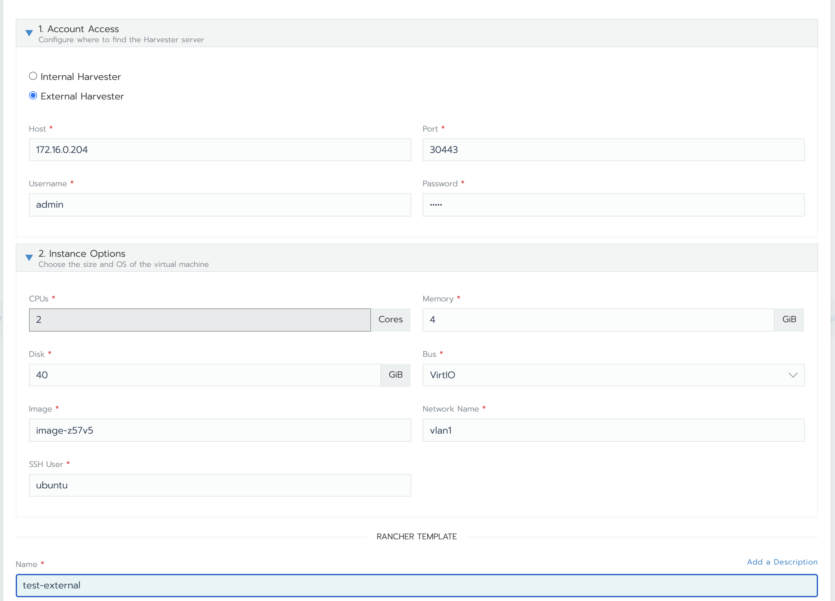 The values of "image" and "Network Name" are not displayed when the ...