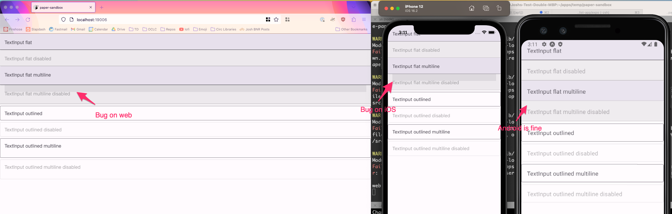 Textinput In A Specific Configuration Shows Visual Artifact On Ios And Web · Issue 3722 8533