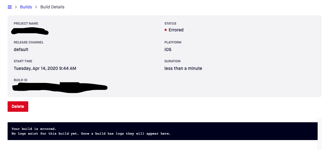 build:ios fails with no error · Issue #1875 · expo/expo-cli · GitHub