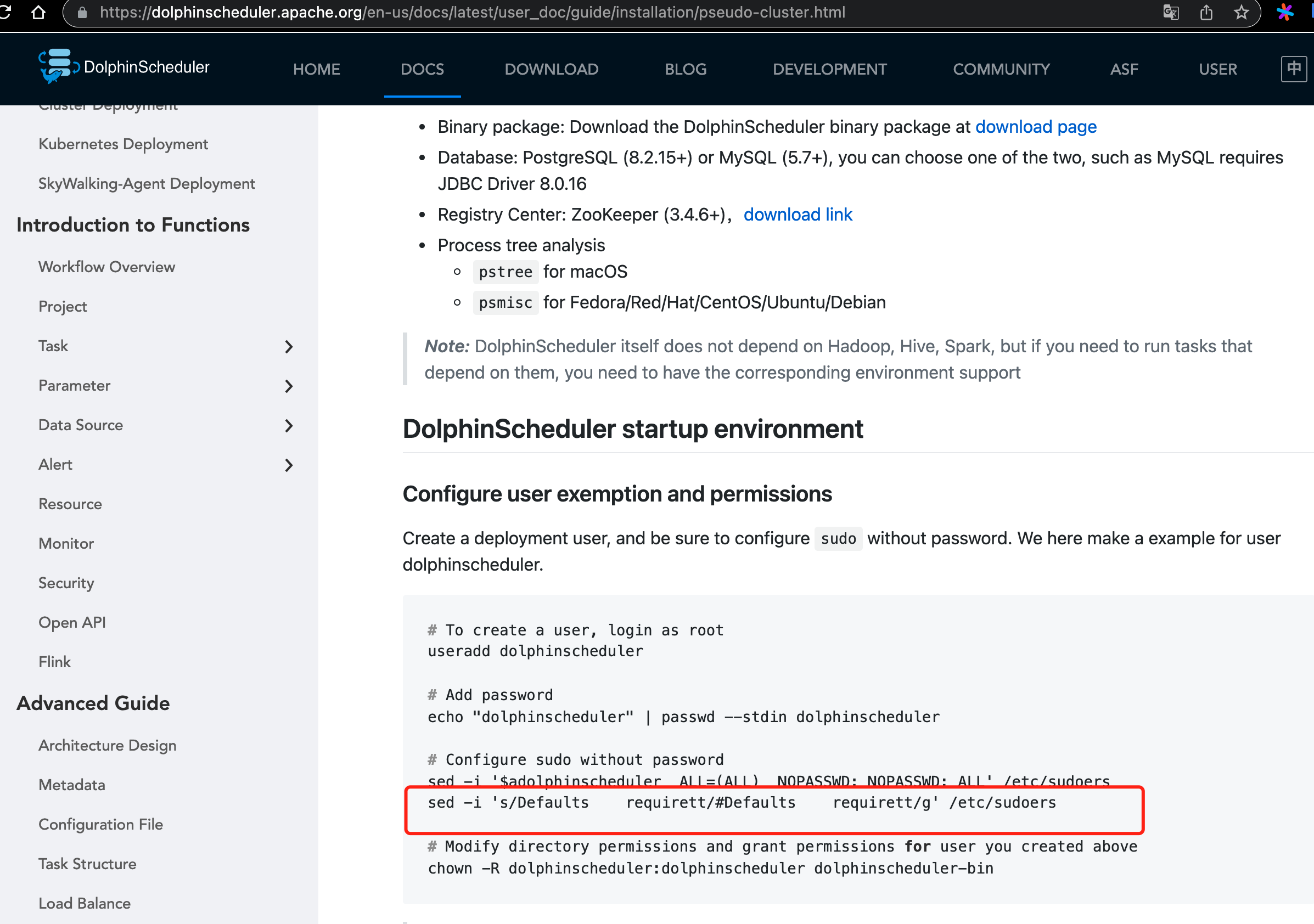 sudo: sorry, you must have a tty to run sudo · Issue #6983 · apache/dolphinscheduler · GitHub