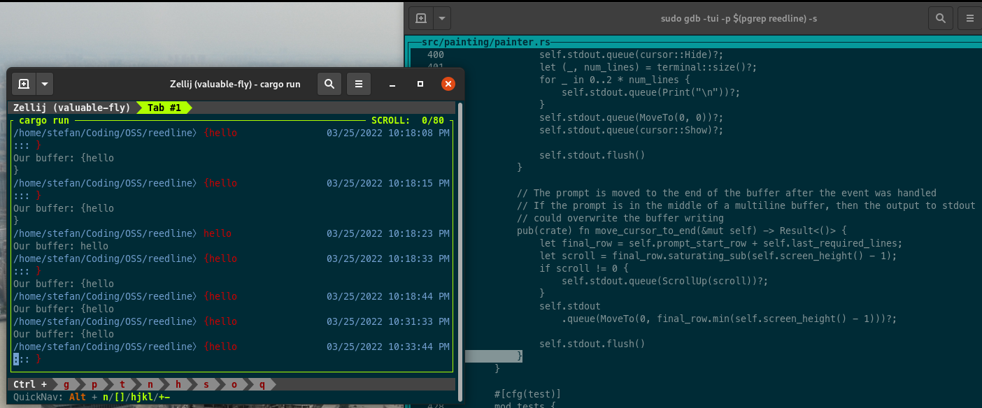 zellij incompatibility · Issue #359 · nushell/reedline · GitHub
