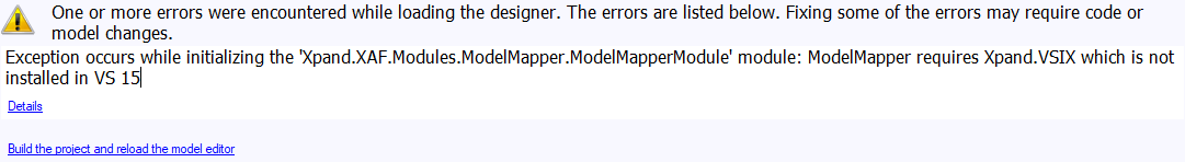 Model editor fails to load when XpandSystemAspNetModule is used and 2 dx version installed ...