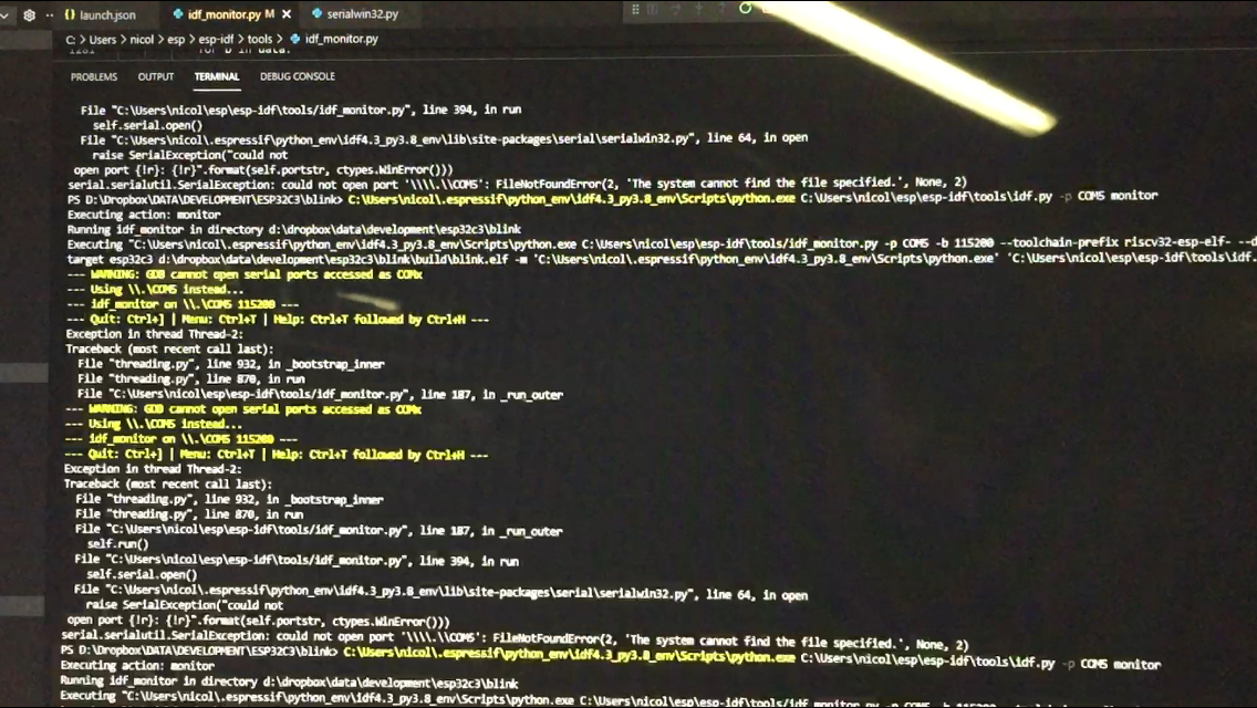 ESP32-C3-DevKitC-02 flash using Internal JTAG but debug fails (OCD-401 ...
