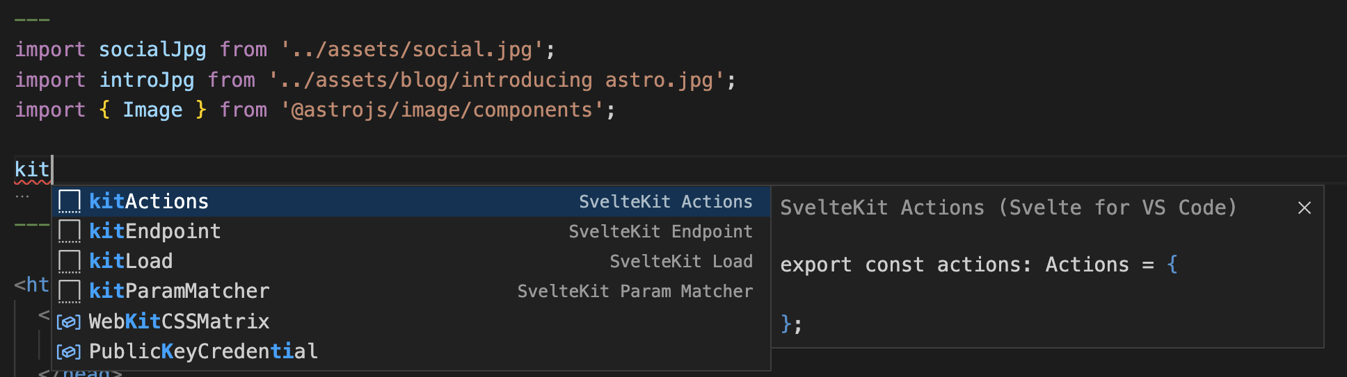 Sveltekit Commands Should Only Be Shown In Sveltekit Projects · Issue 4895