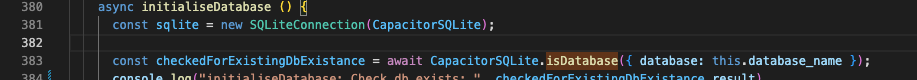 isDatabase - Connection to Database "Database-Name" is not Available · Issue #383 · capacitor ...