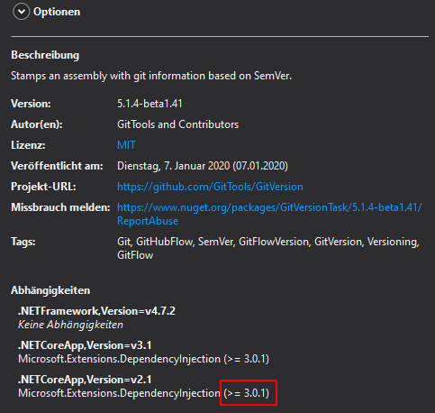 GitVersionTask 5.1.3: Bad Dependency on Microsoft.Extensions.DependencyInjection · Issue #2029 ...