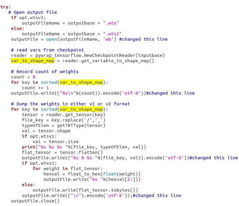Issue While Converting Tensorflow Weights To Tensorrt · Issue 1069 · Nvidia Tensorrt · Github