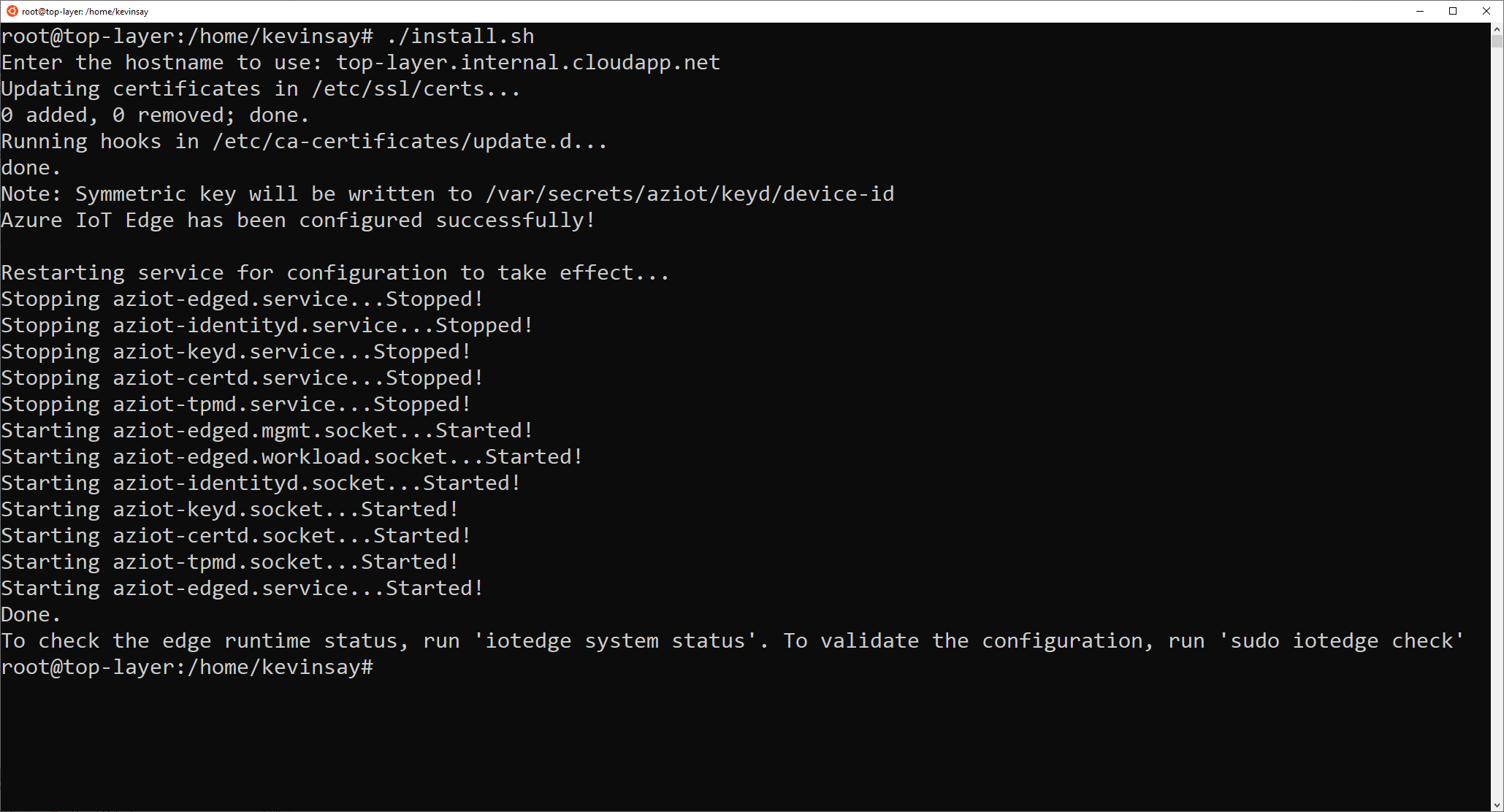 Nested Edge deployment fails: "Error creating a device-to-cloud connection" · Issue #5222 ...