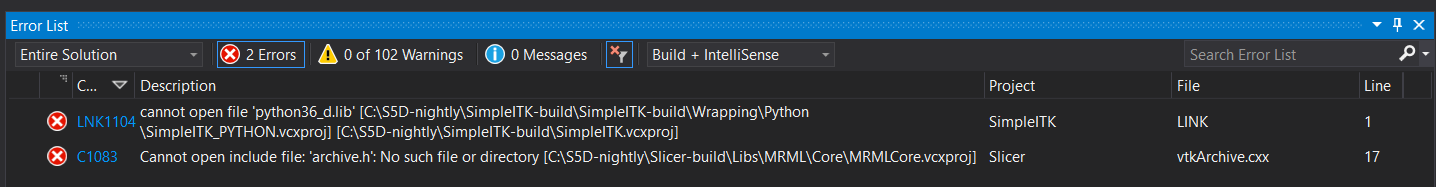 VTK python wrapping unavailable in debug builds using VS2019 and Qt 5.15.0 · Issue #4991 ...
