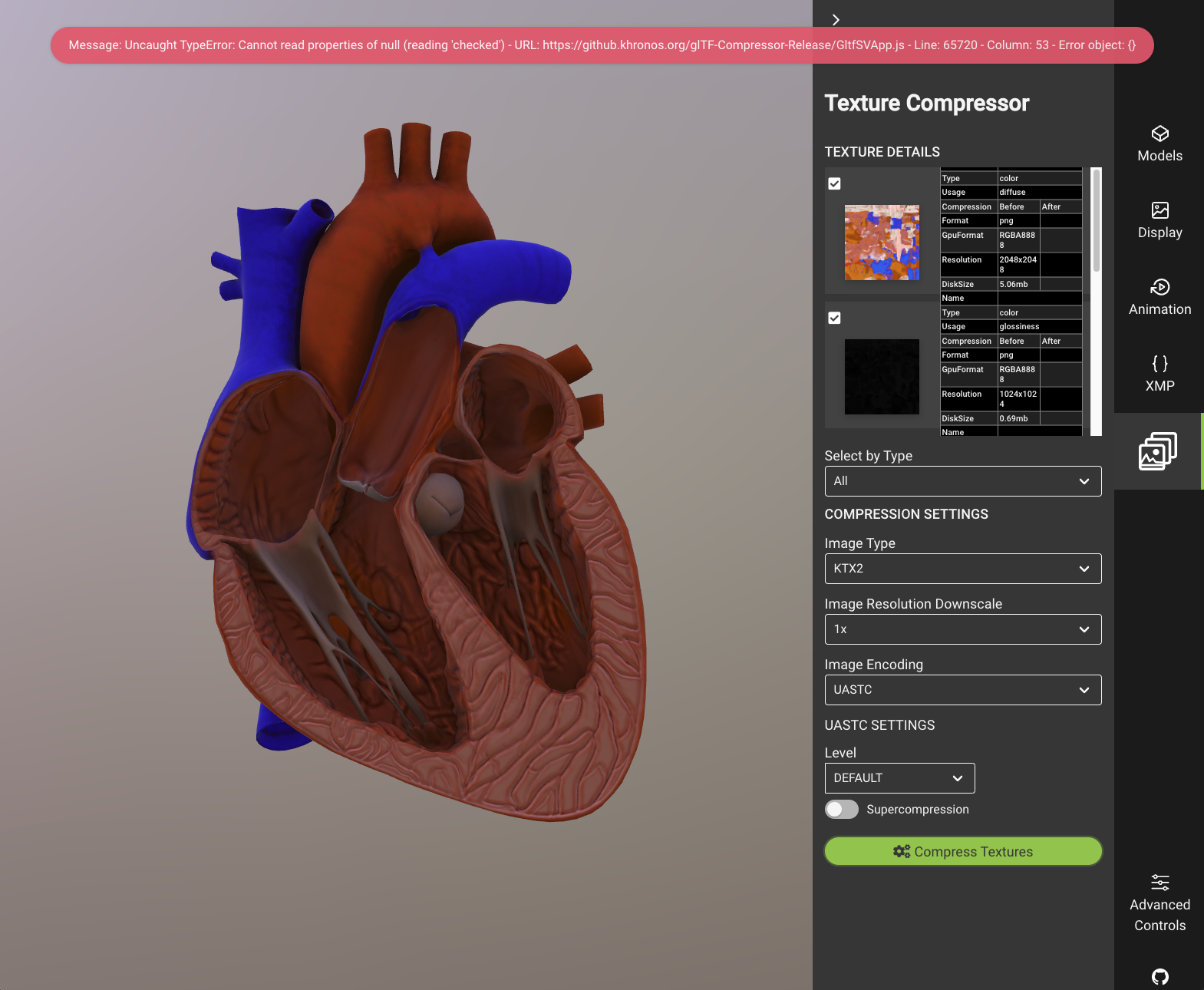 Uncaught TypeError: Cannot read properties of null (reading 'checked') · Issue #7 · KhronosGroup ...