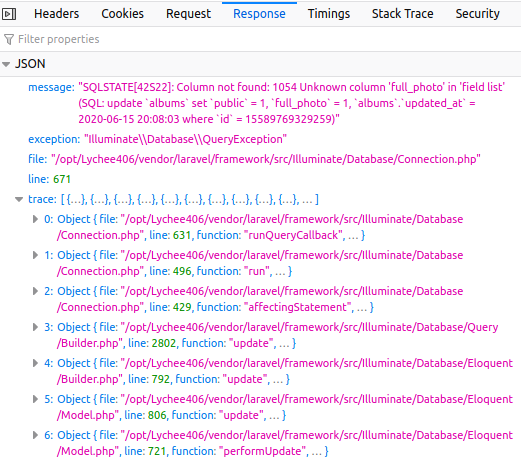Server Error or API not found - cannot change visibility settings · Issue #619 · LycheeOrg ...
