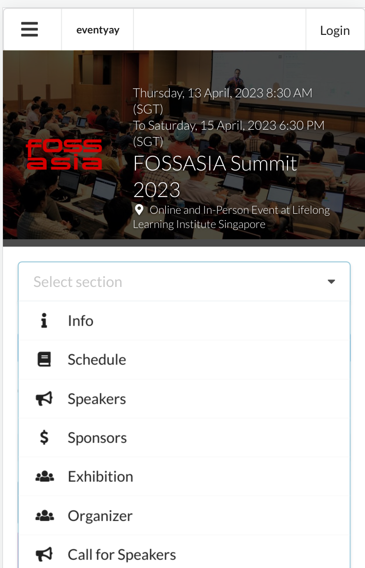 Redesign Burger Menu for Mobile Views · Issue #8752 · fossasia/open-event-frontend · GitHub