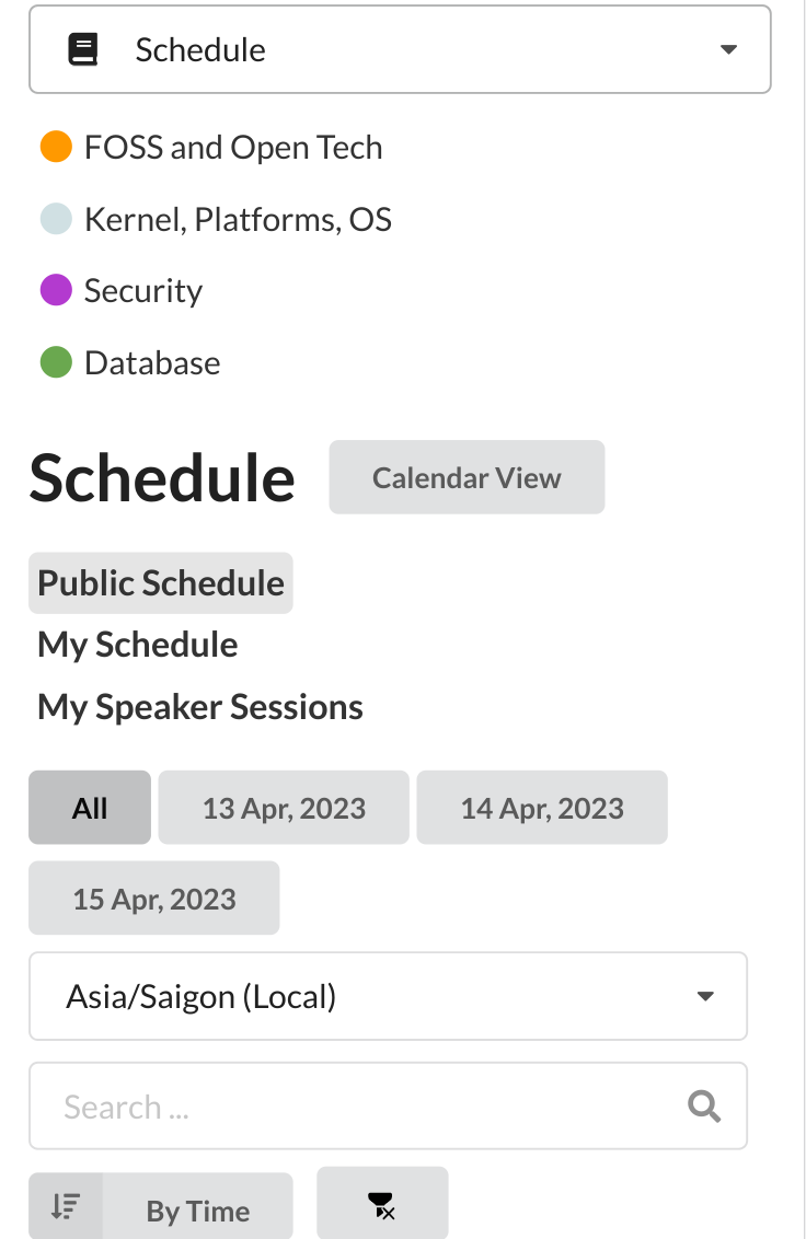 Redesign Menu Area on Schedule Page · Issue #8758 · fossasia/open-event-frontend · GitHub