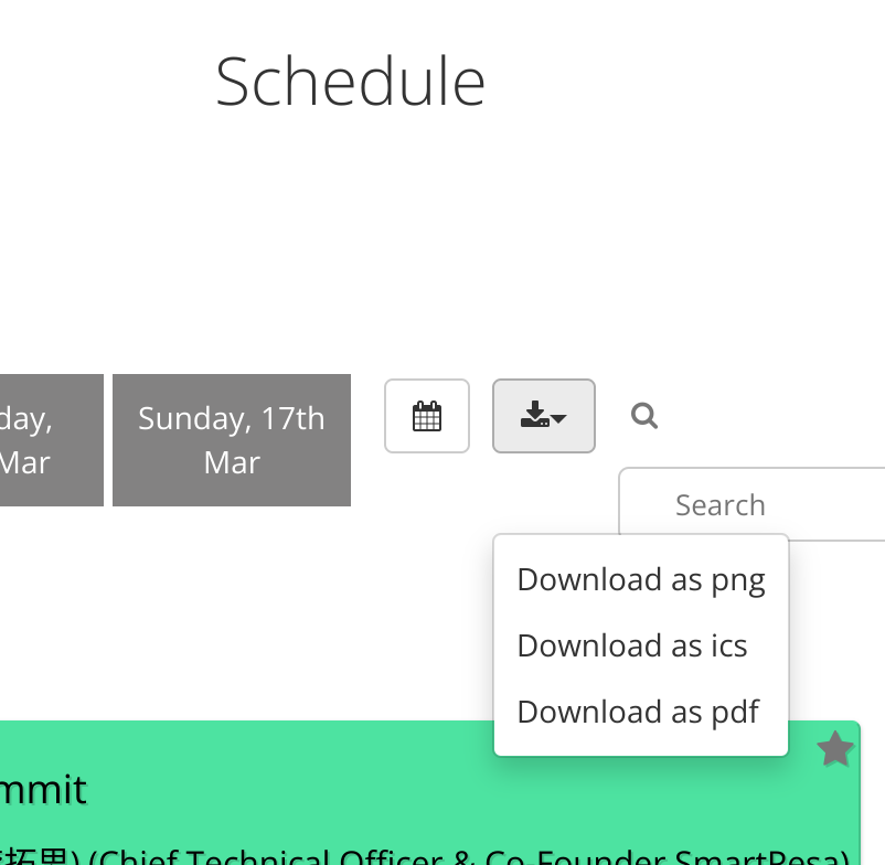 Create A Downloadable Version Of The Schedule In Calendar View · Issue 9071 · Fossasia Open