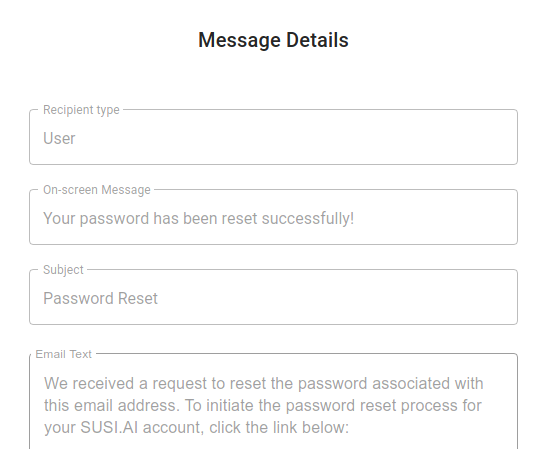 Admin: Bugs in message tab, link not working, missing email text · Issue #2838 · fossasia/susi ...