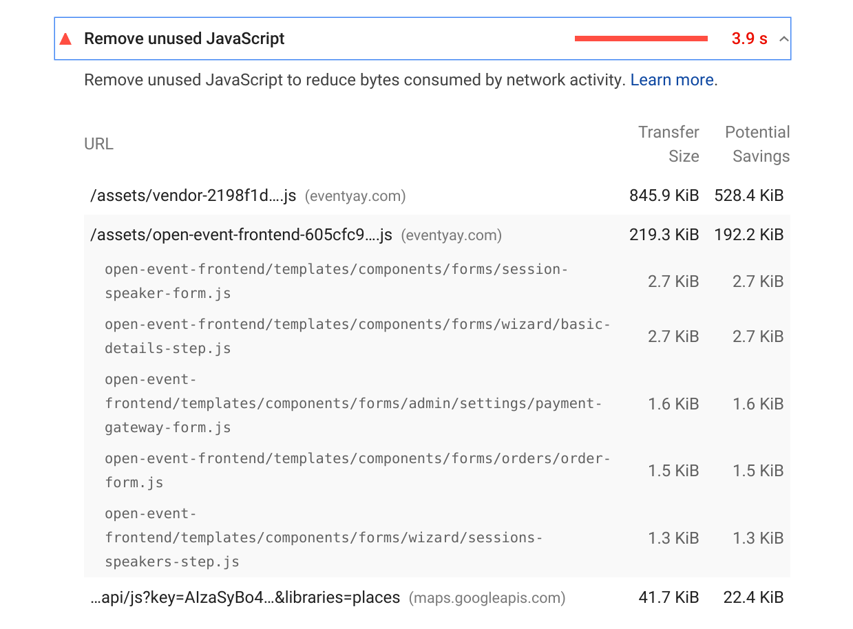 Improve Site Speed: Remove unused JavaScript · Issue #5573 · fossasia ...
