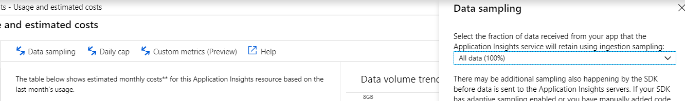 Disable AdaptiveSampling for stateless service fabric services without IServiceCollection ...