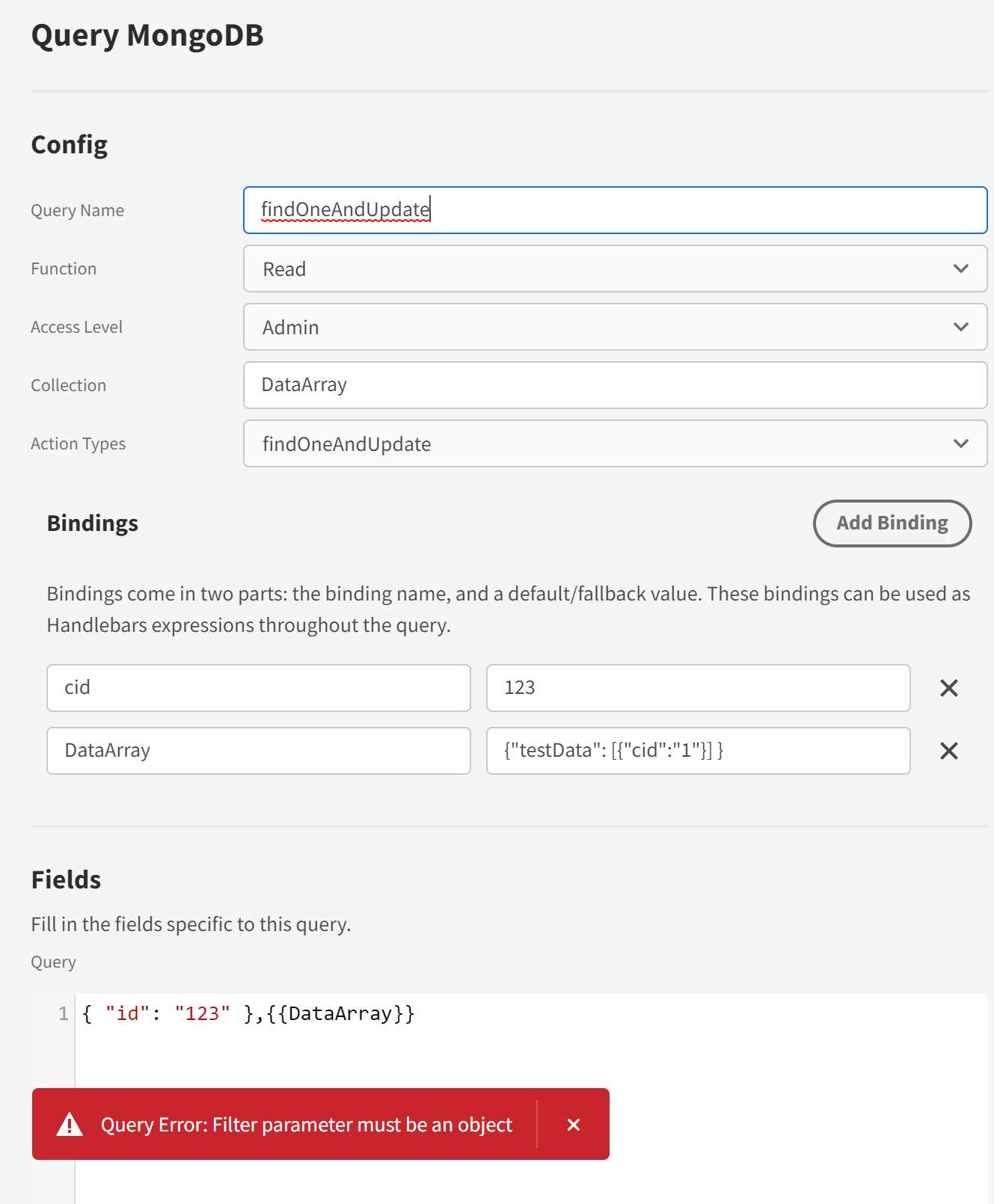 MongoDB - Query Error: Filter parameter must be an object · Issue #7079 ...