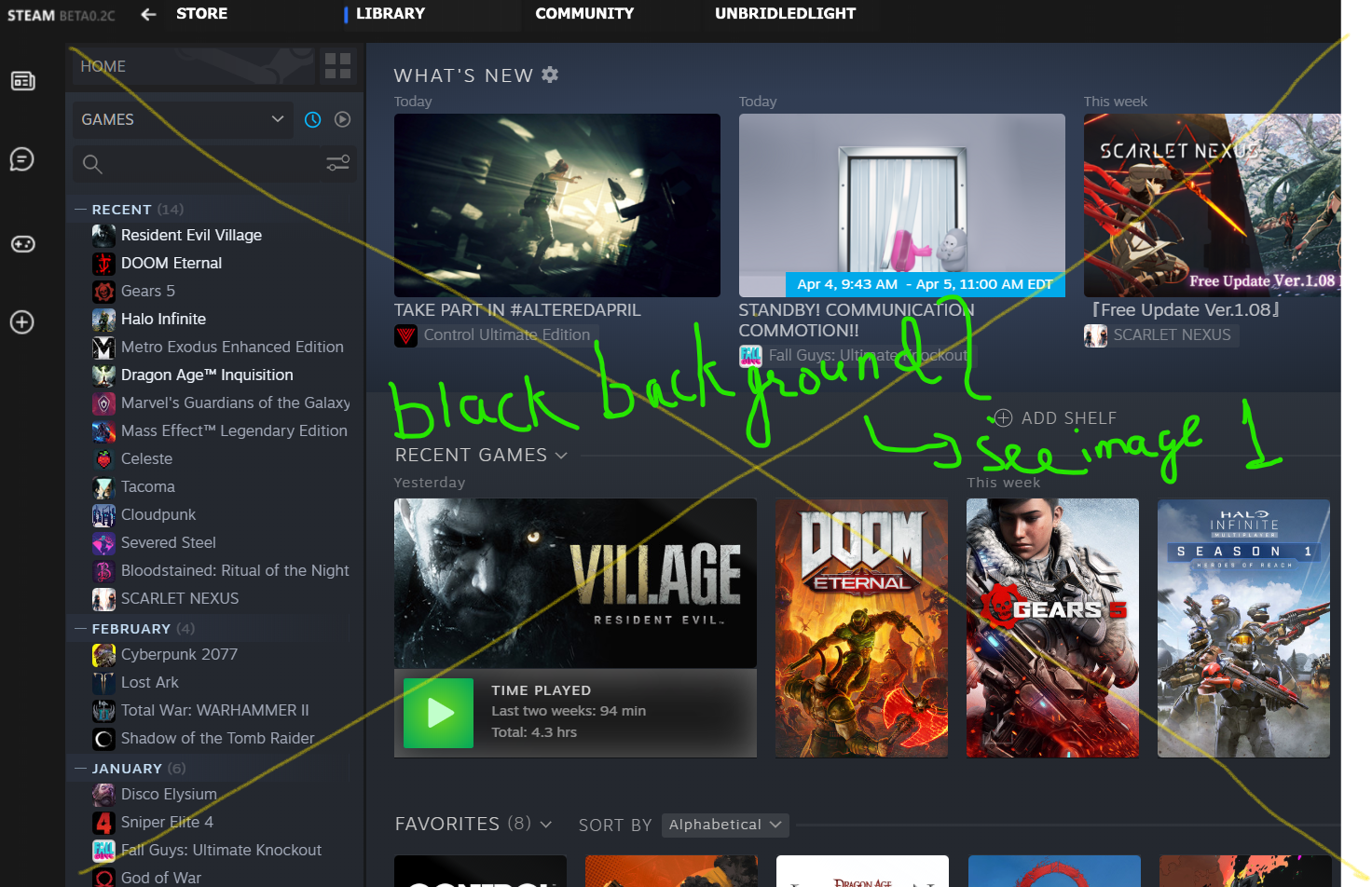 [Feature Request] Request to extend black background theme to library ...