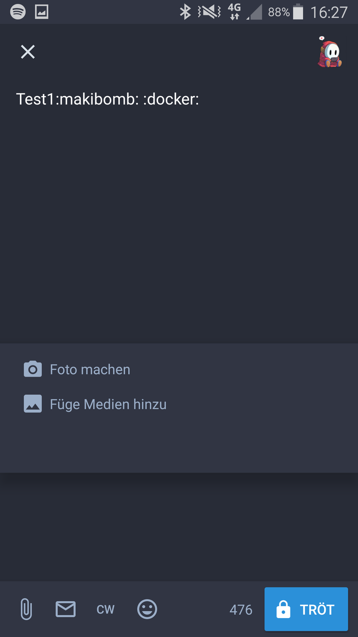 Add media bar stays in middle of screen · Issue #581 · tuskyapp/Tusky · GitHub