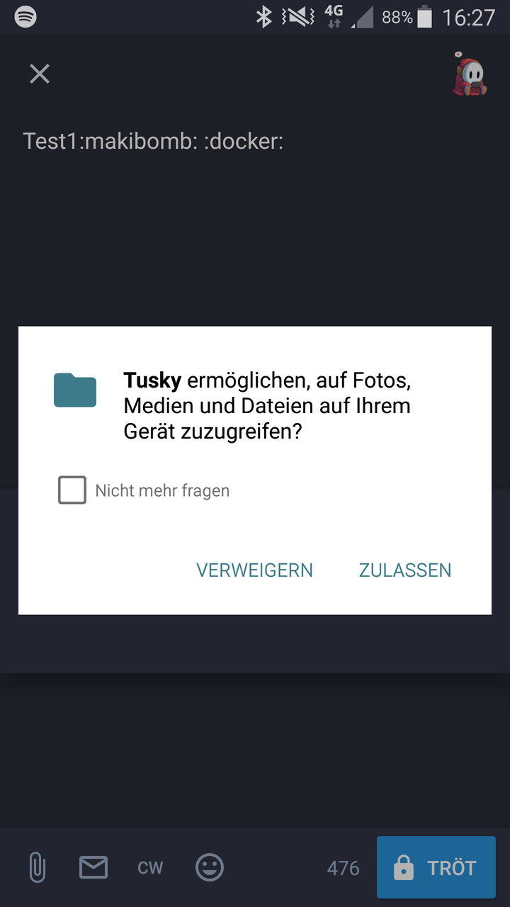 Add media bar stays in middle of screen · Issue #581 · tuskyapp/Tusky · GitHub
