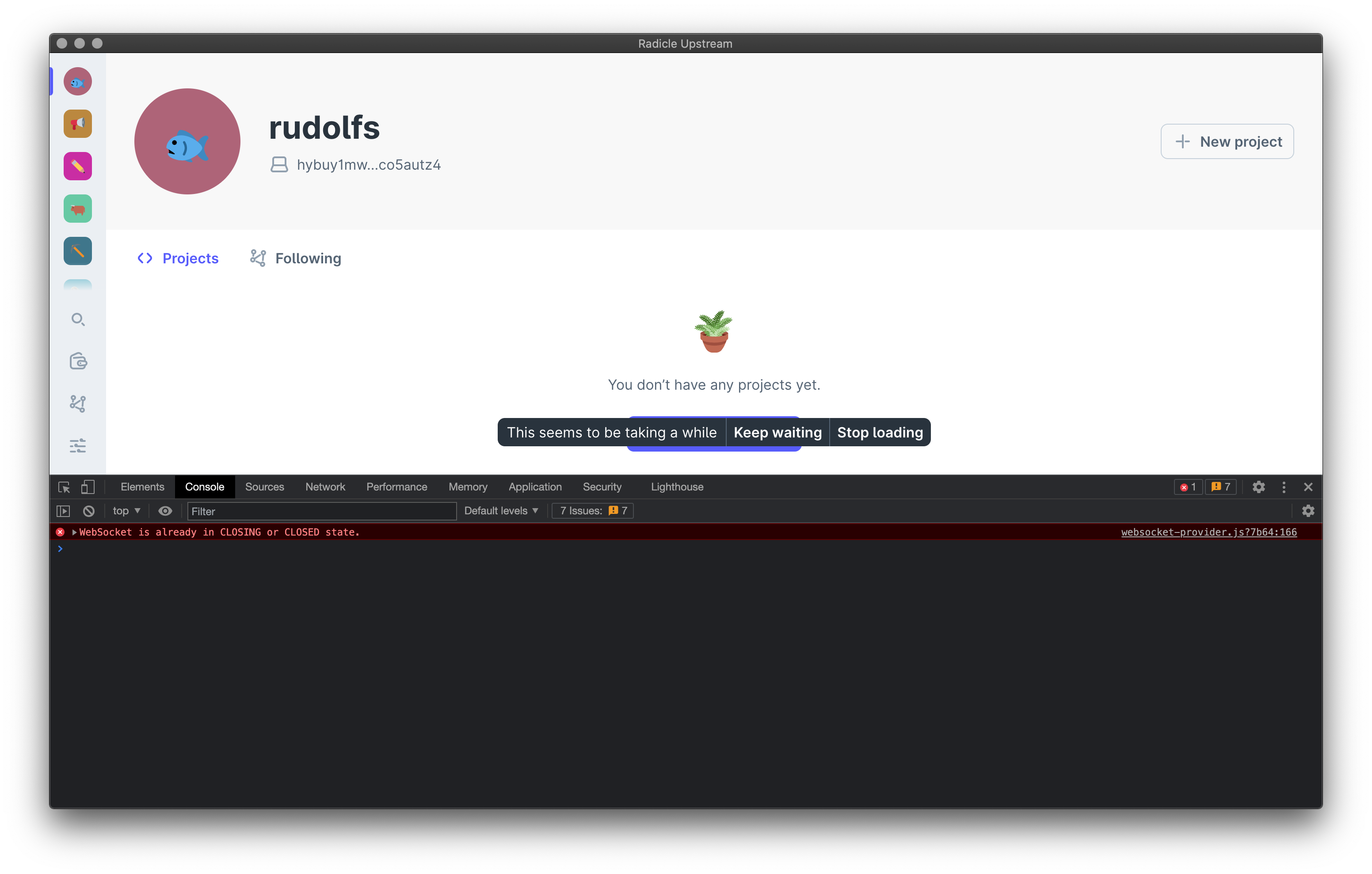 Infura websocket-provider exeption breaks navigating to org · Issue #2315 · radicle-dev/radicle ...
