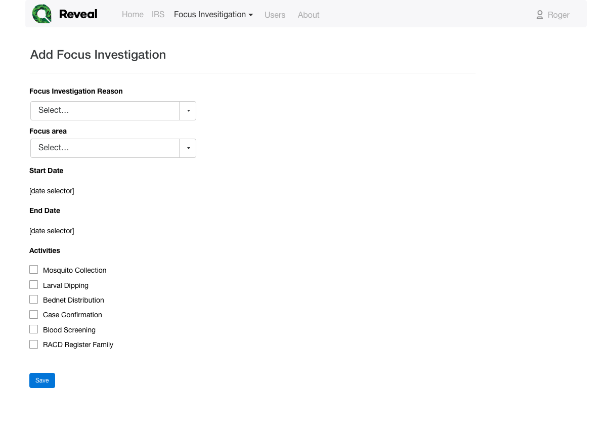 Create a new focus investigation · Issue #170 · onaio/reveal-frontend · GitHub