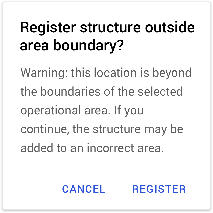 Adding Point Form> Out of Operational Area Warning · Issue #362 · opensrp/opensrp-client-reveal ...