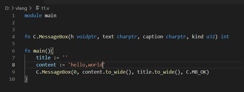 怎么调用win32 api呢？ · Issue #8545 · vlang/v · GitHub