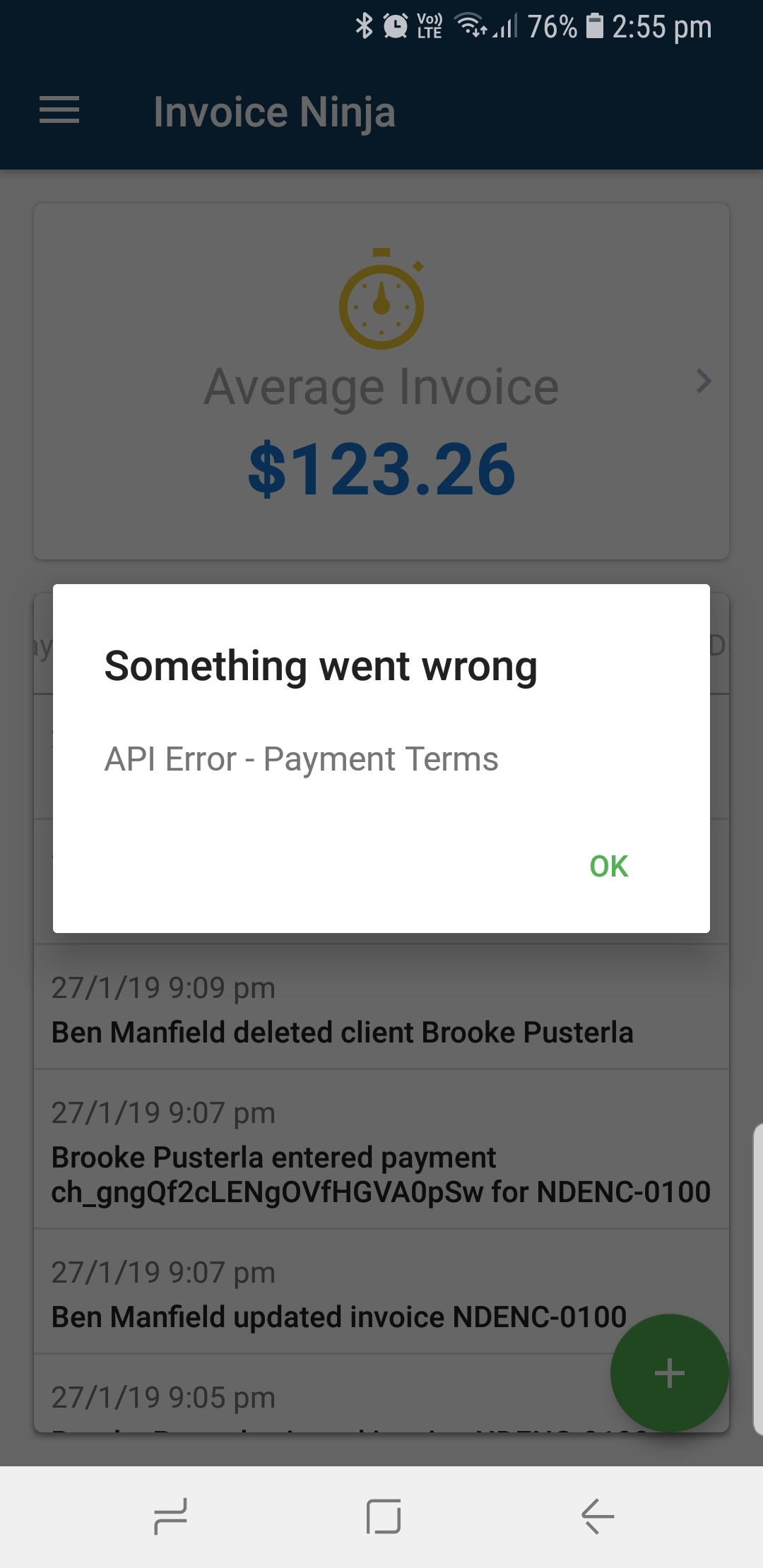 Android App API Error · Issue #2625 · invoiceninja/invoiceninja · GitHub