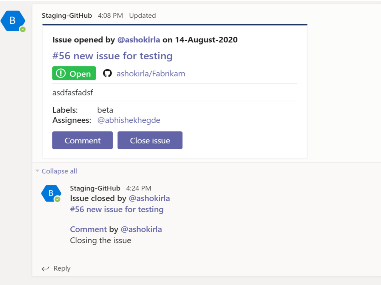 [MSTeams][Adaptive card updation is not happening real time and has some issues] · Issue #4599 ...