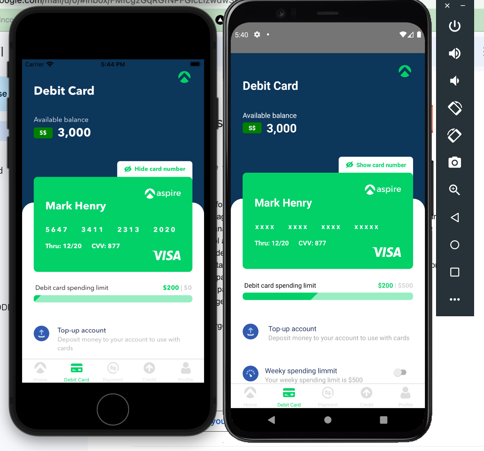 GitHub - TVMD/aspire: Testing - Debit Card