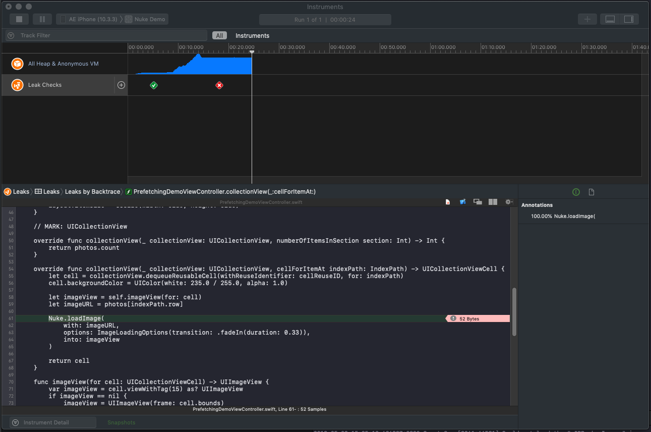 Memory Leak on Nuke.loadImage() · Issue #234 · kean/Nuke · GitHub