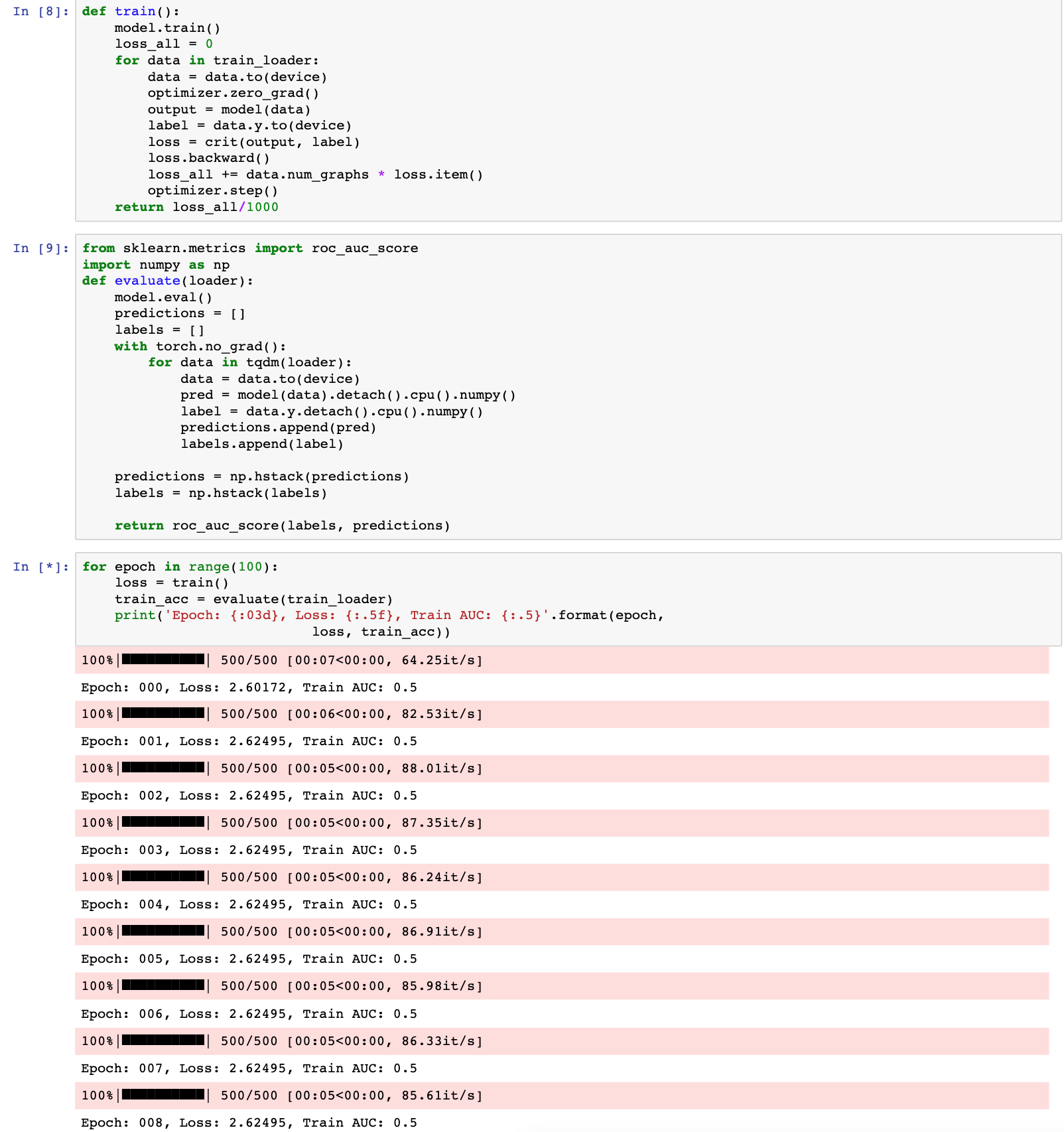 Loss doesn't decrease and AUC doesn't improve on two-class classification task. · Issue #409 ...
