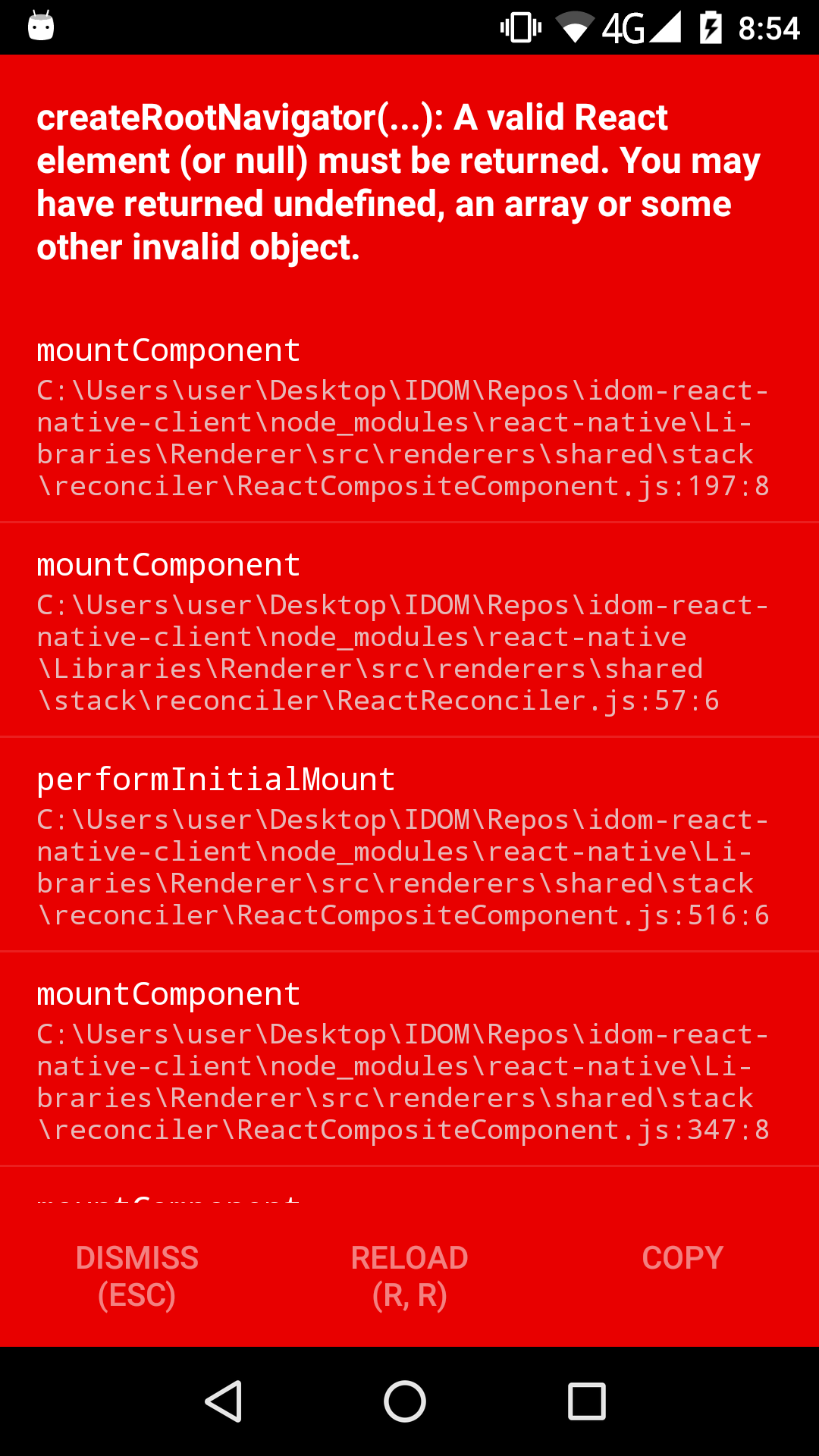 Returning Tabnavigator From Stateless Component Not Working · Issue 2014 · React Navigation